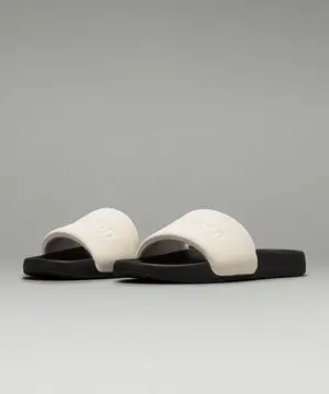 Lululemon Restfeel Slide - Light Ivory/black/light Ivory