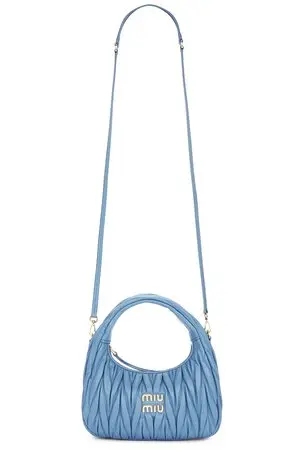 Miu Miu Raffia Hobo Bag With Logo Detail - Onda