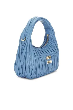 Miu Miu Raffia Hobo Bag With Logo Detail - Onda