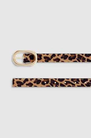 ANINE BING Small Signature Link Belt - Leopard