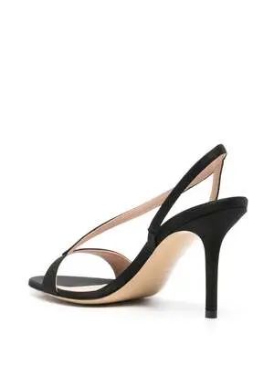 SCAROSSO Paula 85mm Satin Sandals - Black