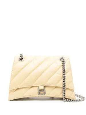 Balenciaga Medium Crush Shoulder Bag - Yellow