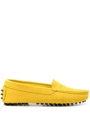SCAROSSO Ashley Suede Loafers - Yellow