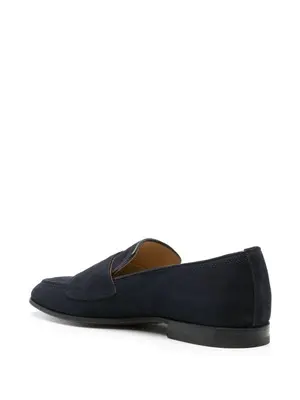 SCAROSSO Ernesto Suede Monk Shoes - Blue