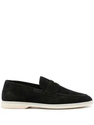 SCAROSSO Luciano Suede Loafers - Black