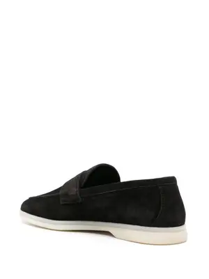 SCAROSSO Luciano Suede Loafers - Black