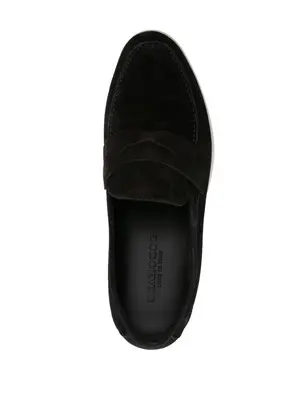 SCAROSSO Luciano Suede Loafers - Black