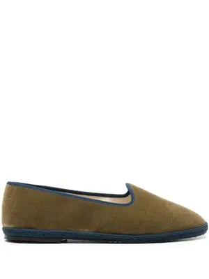 SCAROSSO William Iv Velvet Loafers - Green