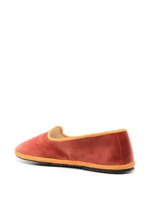 SCAROSSO William Iv Velvet Loafers - Orange