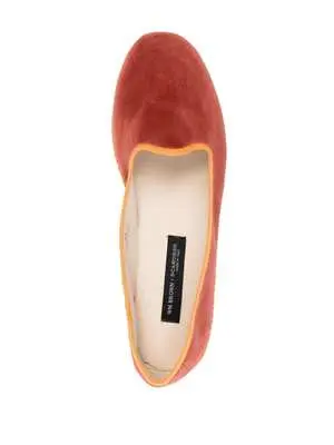 SCAROSSO William Iv Velvet Loafers - Orange