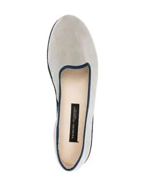 SCAROSSO William Iv Velvet Loafers - Grey