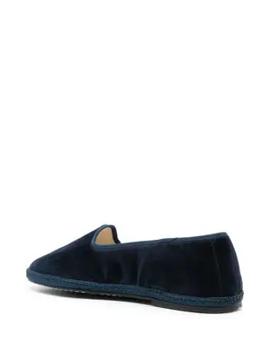 SCAROSSO William Iv Velvet Loafers - Blue