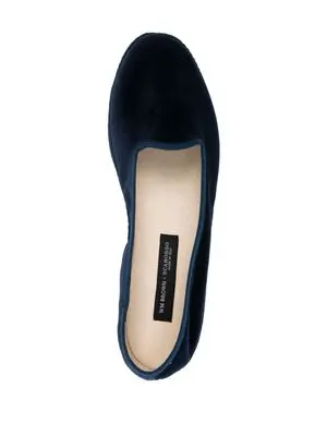 SCAROSSO William Iv Velvet Loafers - Blue