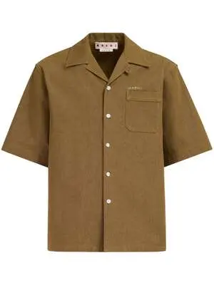 Marni Logo-embroidered Cotton Shirt