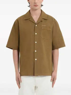Marni Logo-embroidered Cotton Shirt