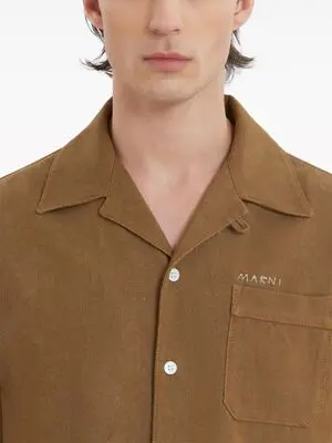 Marni Logo-embroidered Cotton Shirt