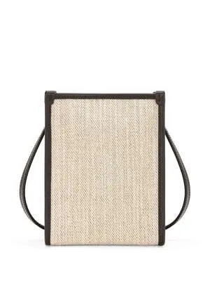 Dolce & Gabbana Logo-embroidered Canvas Shoulder Bag - Neutrals