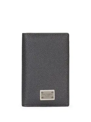 Dolce & Gabbana Logo-plaque Leather Cardholder - Grey