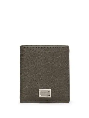 Dolce & Gabbana Logo-plaque Leather Cardholder - Green