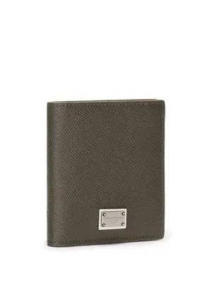 Dolce & Gabbana Logo-plaque Leather Cardholder - Green