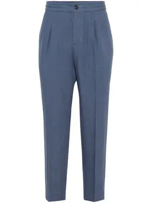 Brunello Cucinelli Linen Straight-leg Trousers