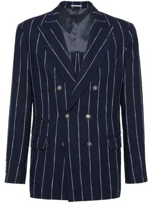 Brunello Cucinelli Striped Double-breasted Blazer