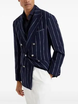 Brunello Cucinelli Striped Double-breasted Blazer