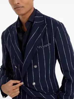 Brunello Cucinelli Striped Double-breasted Blazer