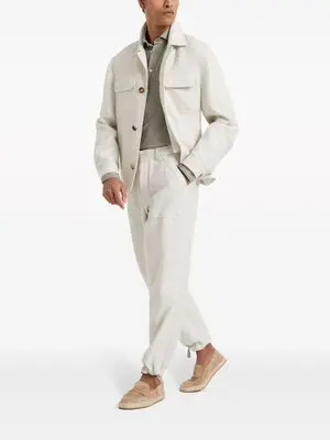 Brunello Cucinelli Spread-collar Long-sleeve Shirt