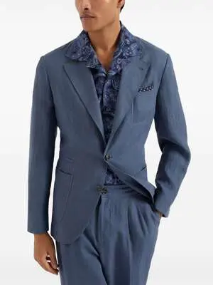 Brunello Cucinelli Single-breasted Linen Blazer