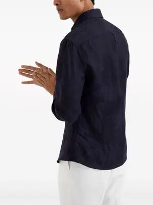 Brunello Cucinelli Patterned-jacquard Long-sleeve Shirt