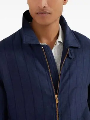 Brunello Cucinelli Striped Zip-up Jacket