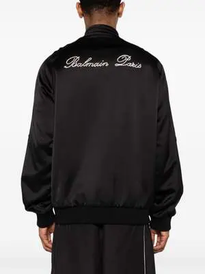 Balmain Tiger Crystal-embellished Bomber Jacket