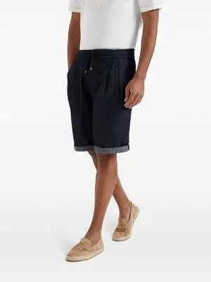 Brunello Cucinelli Drawstring-waist Denim Shorts