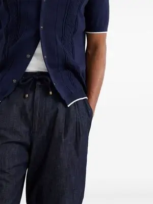 Brunello Cucinelli Drawstring-waist Denim Shorts