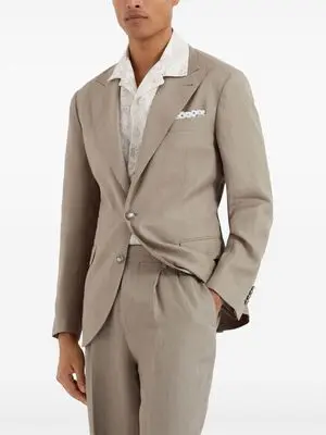 Brunello Cucinelli Single-breasted Linen Blazer