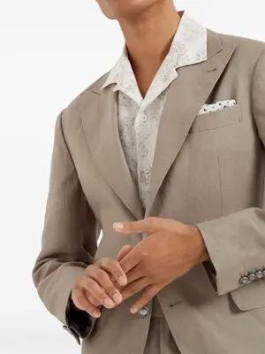 Brunello Cucinelli Single-breasted Linen Blazer