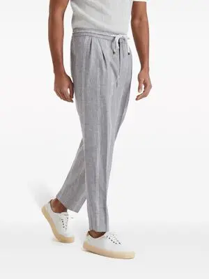 Brunello Cucinelli Vertical-striped Tapered Trousers