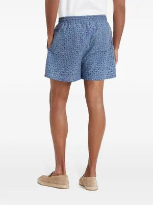 Brunello Cucinelli Graphic-print Swim Shorts - Blue