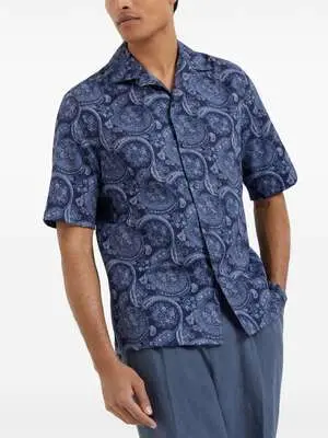 Brunello Cucinelli Paisley-print Cotton Shirt