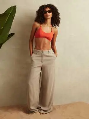 REISS Lucy Textured Bikini Top
