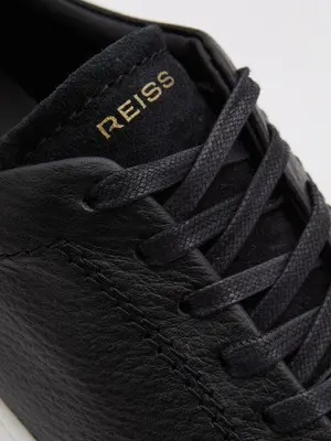 REISS Connie Leather Platform Trainers