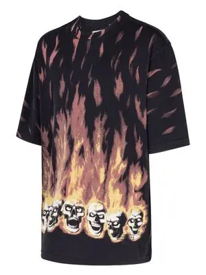 Supreme X Mm6 Maison Margiela Flame-print T-shirt