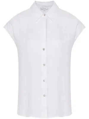 Vince Short-sleeve Linen Shirt