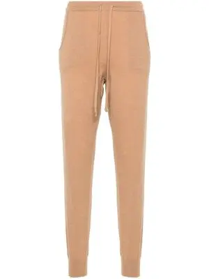 TEDDY CASHMERE Milano Mid-rise Track Trousers - Brown