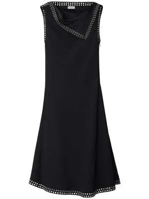 Burberry Eyelet-trim Satin Dress