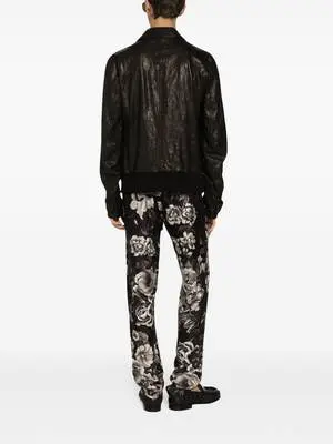 Dolce & Gabbana Floral-print Silk Track Pants