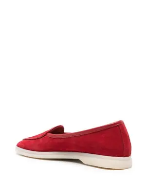 SCAROSSO Livia Suede Loafers - Red