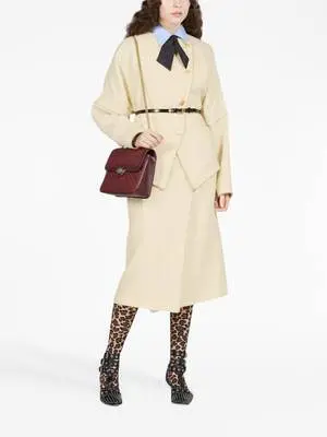 Gucci Asymmetrical Wrap Linen Skirt