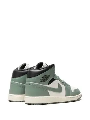 JORDAN Air 1 Mid Jade Smoke Sneakers - Green